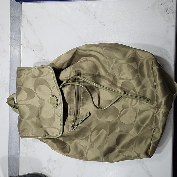 Coach | Bags | Coach Signature Fabric Nylon Backpack Pristine | Poshmark